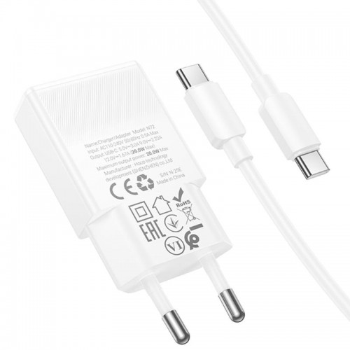 МЗП Hoco N72 Speed ultra-thin PD20W (1USB-C) + кабель Type-C to Type-C ...